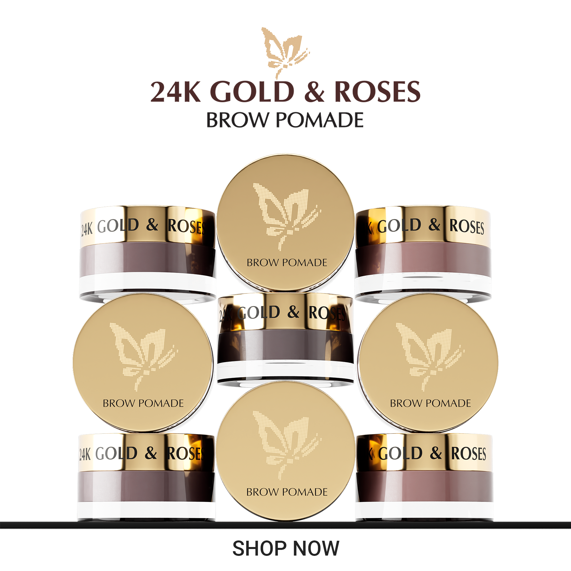24K Gold & Roses Brow Pomade – BBA by Suleman