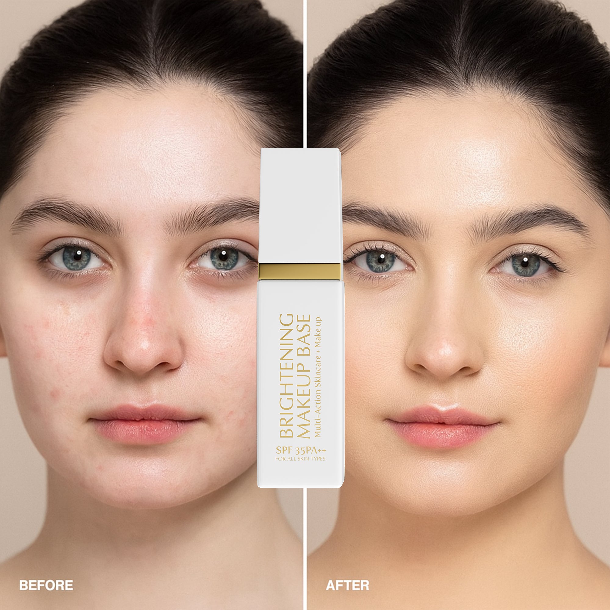 BRIGHTENING MAKEUP BASE (Multi-Action Skincare + Make up) BB CREAM ...